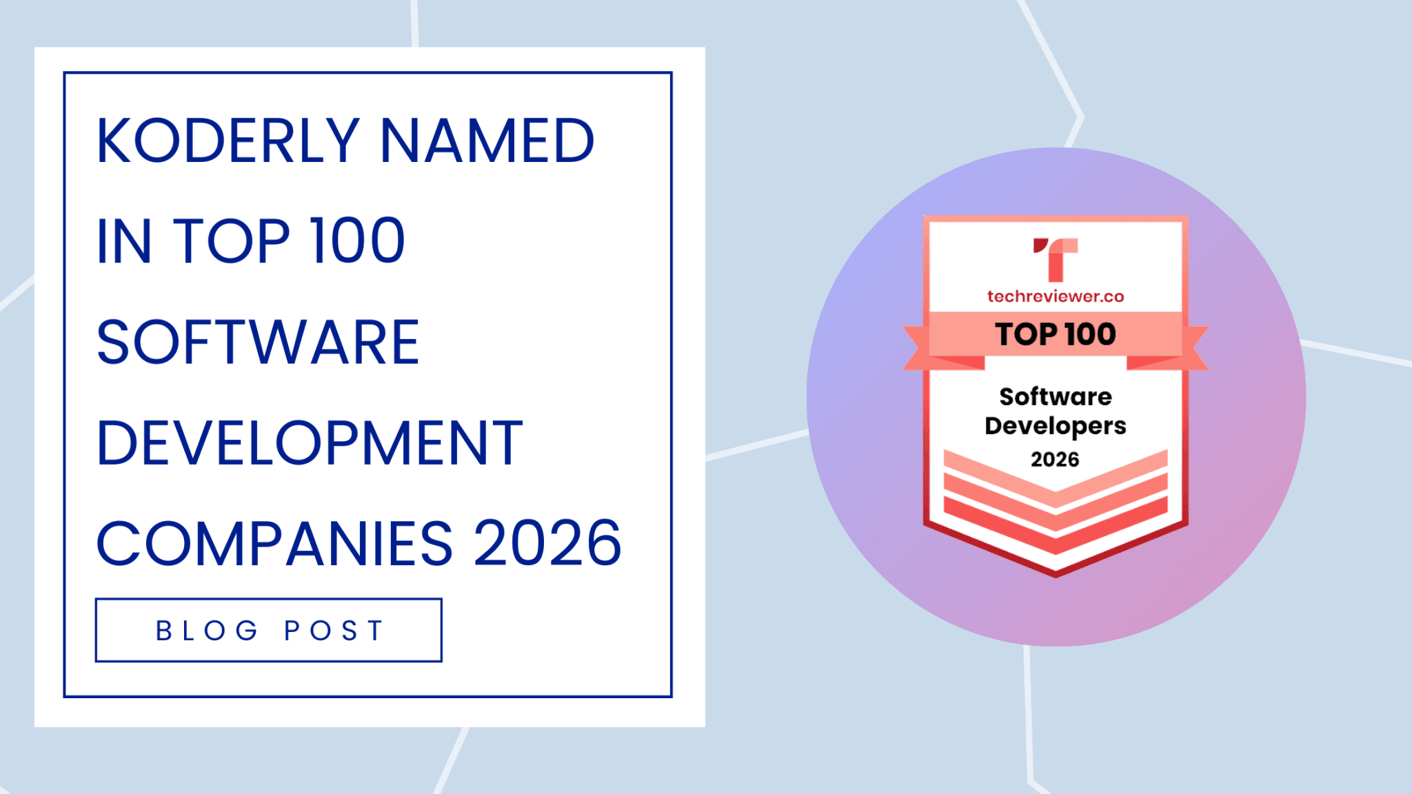 Koderly Named in Top 100 Software Development Companies 2026